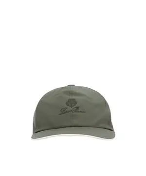 Loro Piana Baseball Cap With Logo Embroidery - Green