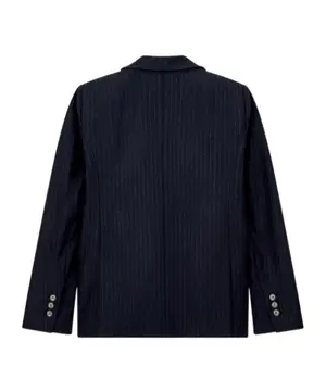 Emporio Armani Double-breasted Pinstripe Wool-blend Blazer