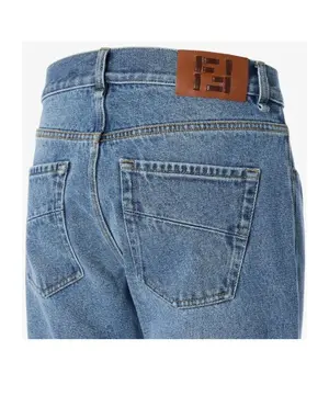 Fendi Light Wash Straight Leg Jeans - Blue