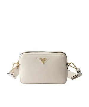 Prada Small Leather Shoulder Bag - White