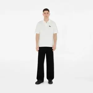 Burberry Logo-patch Cotton Polo Shirt