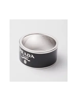 Prada Enameled Silver Ring