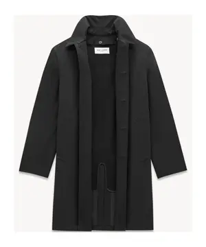 Saint Laurent Mackintosh Coat In Water-repellant Canvas