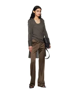 Helmut Lang Satin Finish Flared Trousers