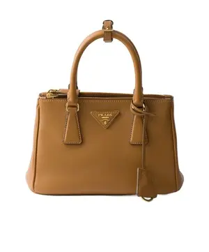 Prada Galleria Small Leather Bag - Caramel