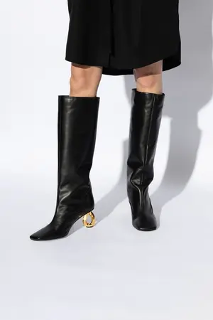 J.W.ANDERSON Chain Heel 75mm Leather Boots