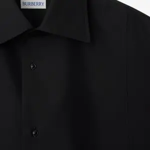 Burberry Slim Fit Cotton Silk Tuxedo Shirt