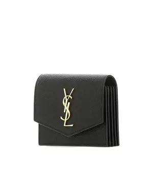 Saint Laurent Logo Plaque Snap Wallet