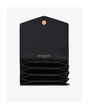 Saint Laurent Logo Plaque Snap Wallet