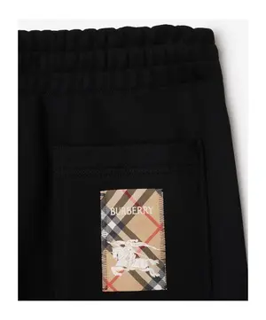 Burberry Check Label Cotton Jogging Pants