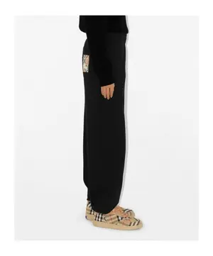 Burberry Check Label Cotton Jogging Pants