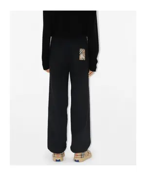 Burberry Check Label Cotton Jogging Pants