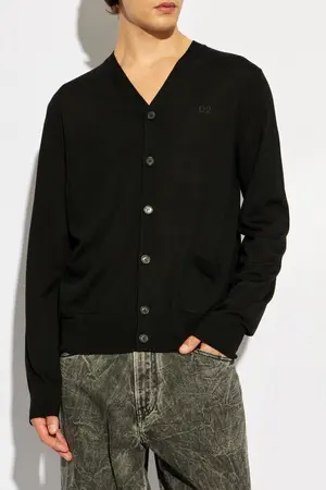 Dsquared2 Logo Embroidered Knitted Cardigan