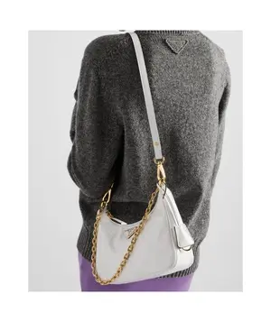 Prada Re-edition Mini Patent Leather Bag - White