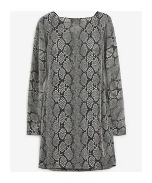 Coperni Twisted Hollow Dress With Animal Print - Gray