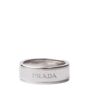 Prada Logo Jewels Ring - Silver