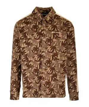 Palm Angels Truck Camouflage Printed Shirt - Brown