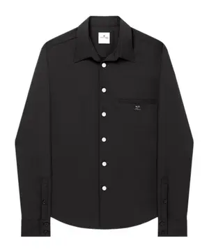 COURREGES Courrèges Retro Twill Oversized Shirt - Black