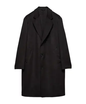 Prada Single-breasted Wool, Angora And Cashgora Coat - Black