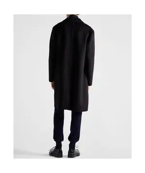 Prada Single-breasted Wool, Angora And Cashgora Coat
