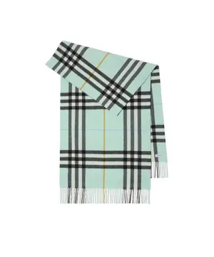 Burberry Wide-check Cashmere Scarf Mint