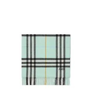 Burberry Wide-check Cashmere Scarf - Mint