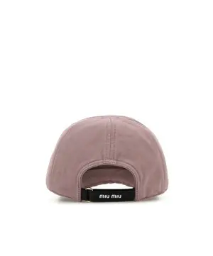 Miu Miu Logo Embroidered Baseball Cap - Pink