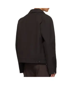 COURREGES Lapel Long Sleeve Zip Jacket