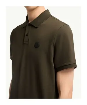 Moncler Logo Cotton Piquet Polo Shirt