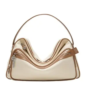 Acne Studios Camera Canvas Bag With Leather Trim - Nude