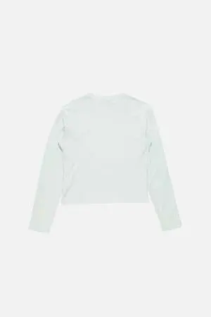 Acne Studios Long Sleeve Distressed Logo T-shirt - Light Mint