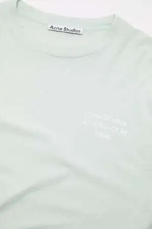 Acne Studios Long Sleeve Distressed Logo T-shirt - Light Mint