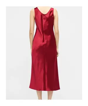 Max Mara Satin-finish Sleeveless Midi Dress