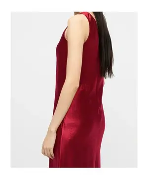 Max Mara Satin-finish Sleeveless Midi Dress
