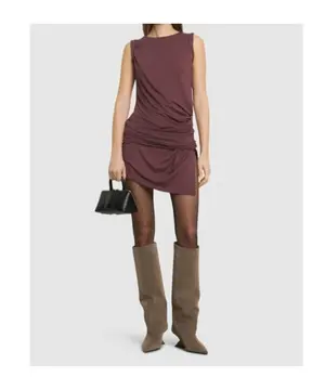 Attico Draped Sleeveless Dress