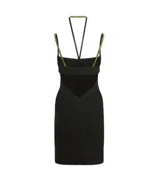 Attico Crystal Crepe Mini Dress