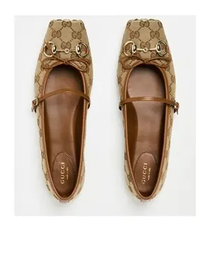 Gucci Horsebit Ballet Flats - Brown