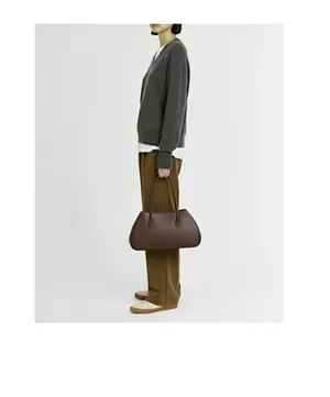 THE ROW Alger Saddle Leather Shoulder Bag