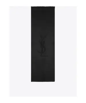 Saint Laurent Cassandre Scarf In Wool Jacquard