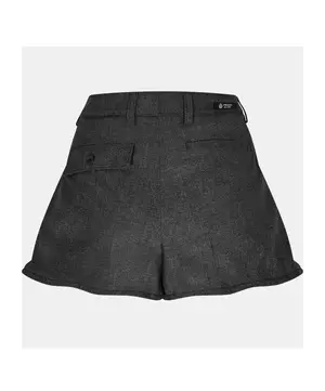 Prada Logo Patch Pleated Shorts