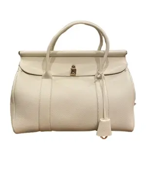Loro Piana Loro Piana Top Handle Bag With Logo Detail Nude
