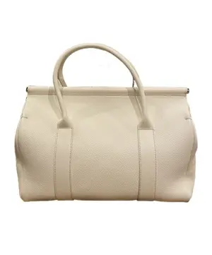 Loro Piana Top Handle Bag With Logo Detail - Nude