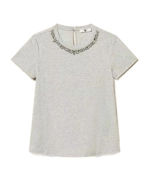 TWINSET Cabochon-embellished T-shirt - White