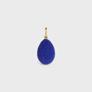 Celine Beaded Egg Pendant Charm With Gold Finish