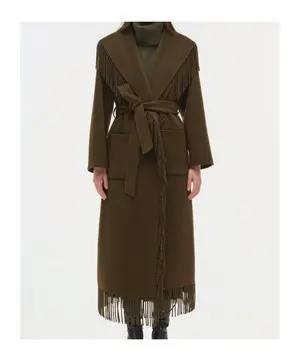 Simkhai Carrie Fringe Coat - Alligator