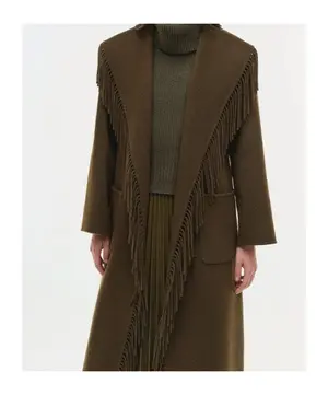 Simkhai Carrie Fringe Coat - Alligator