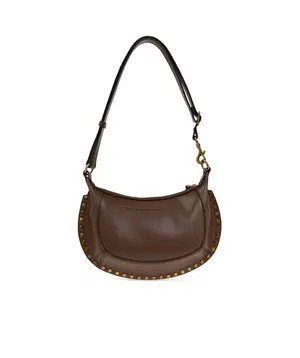 Isabel Marant Étoile Zip Shoulder Bag With Studded Detail - Brown