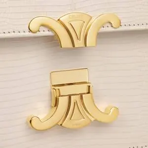 Celine Teen Triomphe Bag In Lizard - Beige