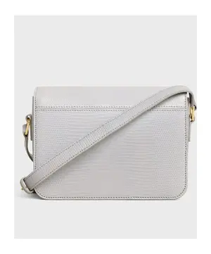 Celine Teen Triomphe Bag In Lizard - Cloud Gray