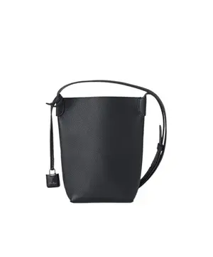 Loro Piana Adjustable Leather Cross-body Mobile Phone Bag - Black/agate
